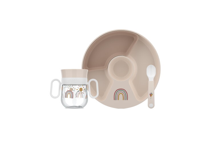 set baby dinnerware mio 3 pcs - sunshine & rainbow | Mepal